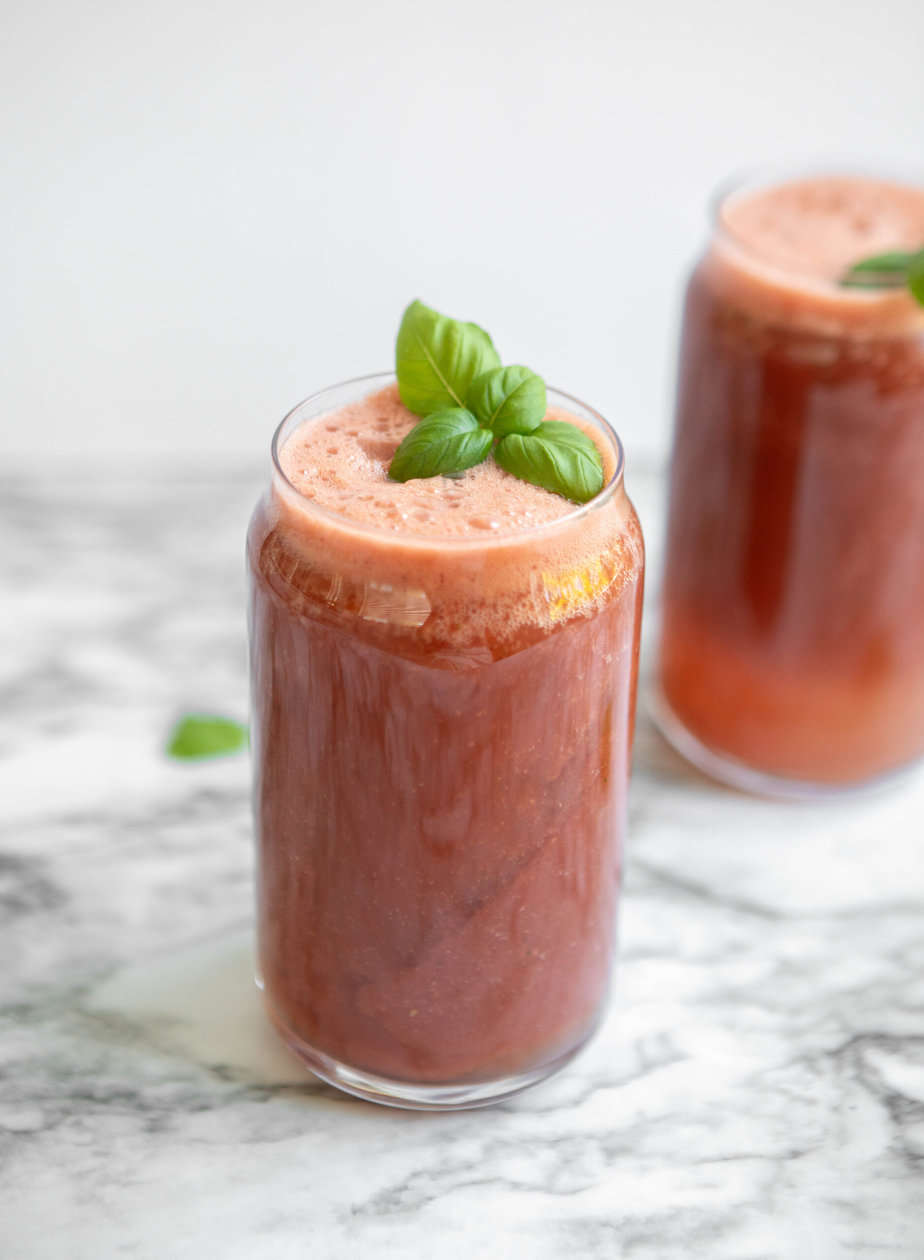 Easy Watermelon Basil Drink - Nourished with Natalie